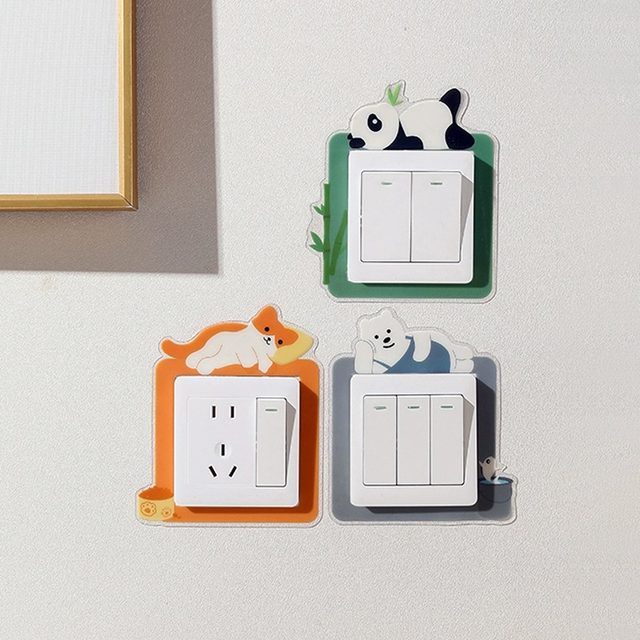Luminous switch stickers wall stickers socket protection cover modern ...