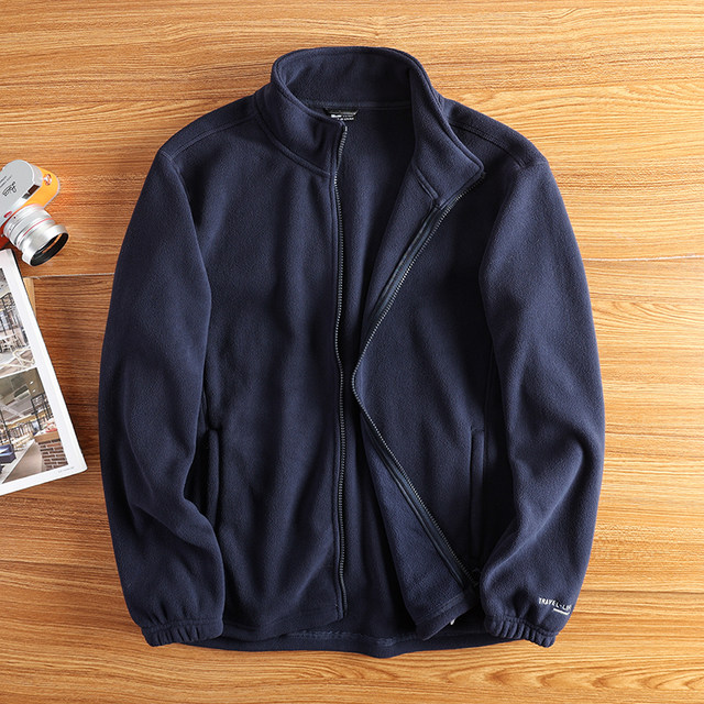 Foreign trade fleece coat male spring and autumn large size top top ...