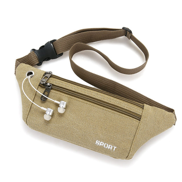 Men's and women's outdoor sports waist bag multi-functional canvas ...