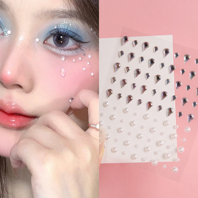 Diamond face eye makeup tear bright diamond face jewelry face stickers ...