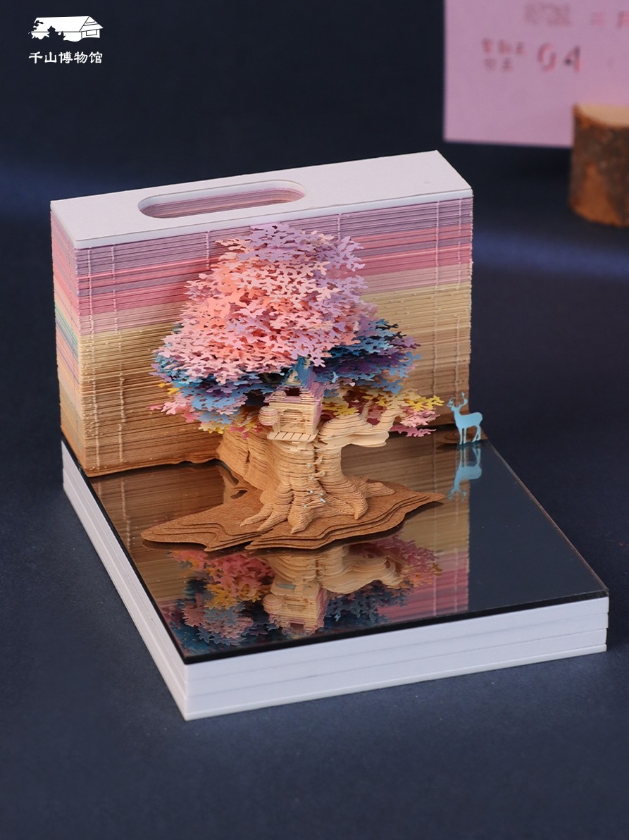 Sakura Tree House 3D Calendar - 2023 Tabletop Ornament