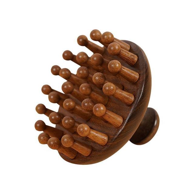 High -end sandalwood discs combed scalp mass massage comb, head therapy ...