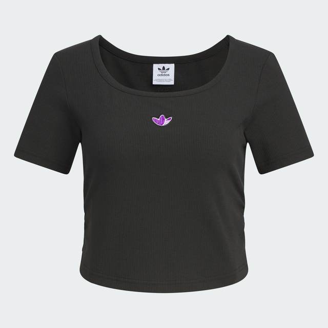 Adidas Clover Women's 2024 ribbed short knitted elastic slim sports ...