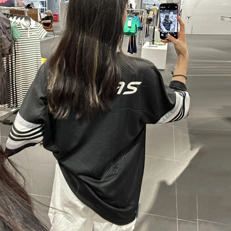 Adidas Clover men's and women's 2024 autumn retro football style V-neck ...