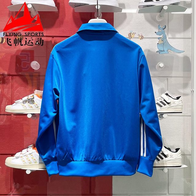 Adidas Clover Women's 2024 Autumn Three Stripes Retro Stand Collar ...