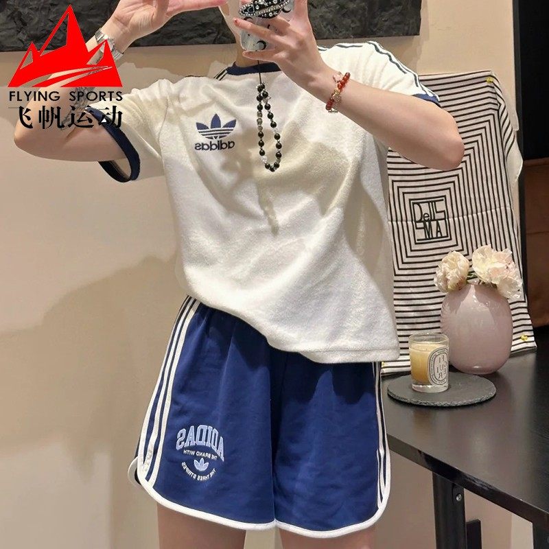 Adidas Clover Women's Pants 2024 Summer College Style Loose Sports ...