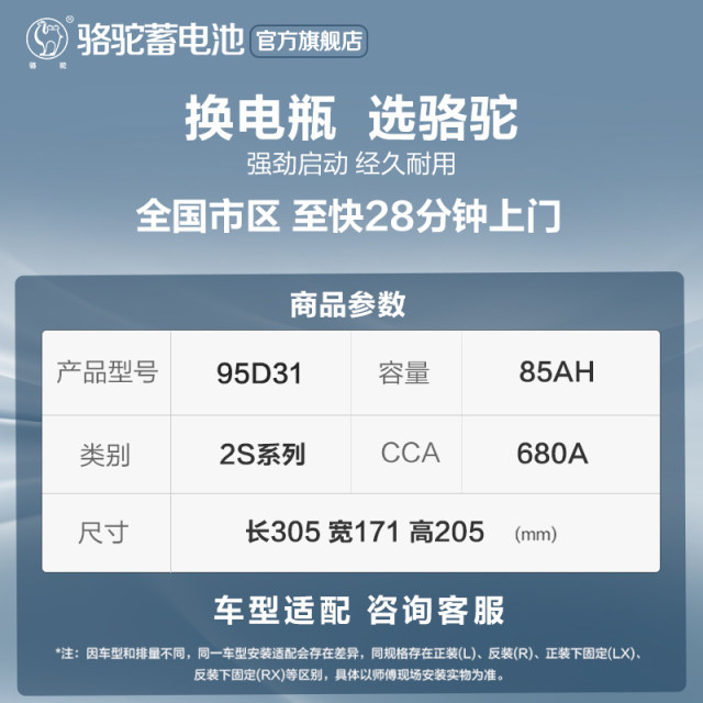 Camel battery 95D31 Great Wall Fengjunna Zhijie Ruifeng Pajero pickup ...