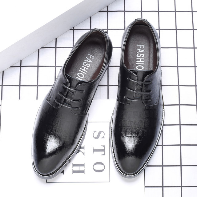 2025 Groom wedding wedding photos, giged shoes, increase men's British ...