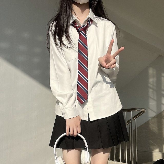 Japanese jk uniform JK shirt long -sleeved basic model autumn and ...