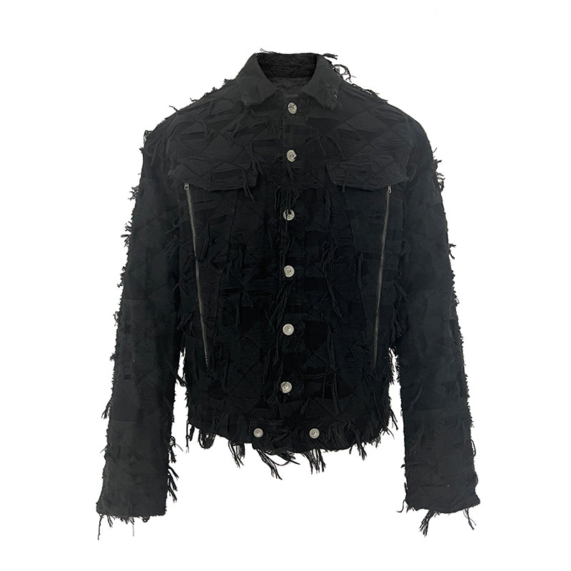 JCAESAR23FWMummifiedJacket mummy jacket niche design tassel destruction