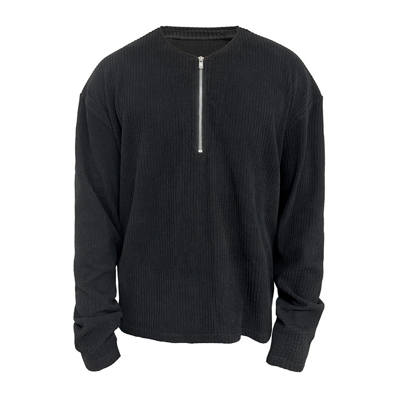 JCAESARHALF-ZIPPERSLEEVE cashmere half-zip long-sleeved Excella zipper sweater