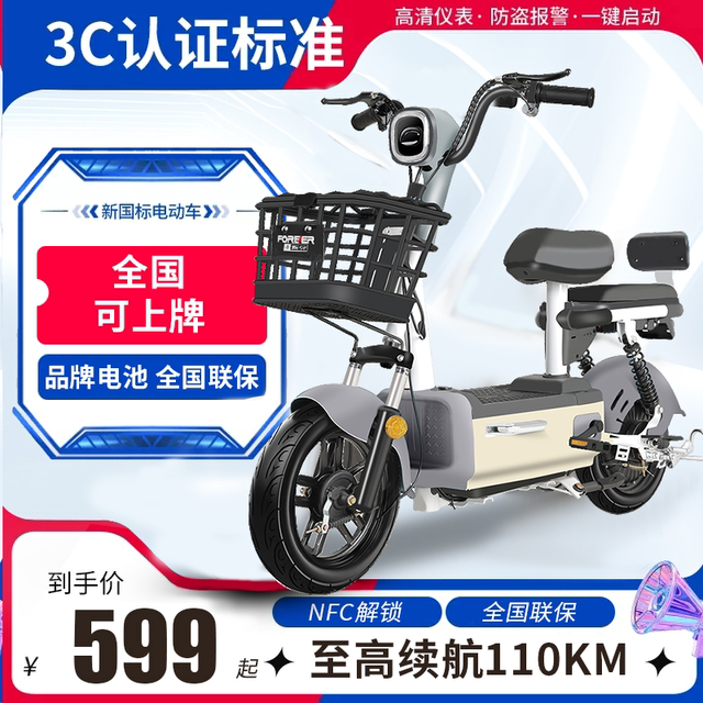 Permanent electric bicycle for adults, men and women, small new ...