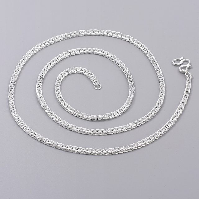 Authentic S999 Pure Silver Necklace for Men, Snake Bone Chain, Pure ...