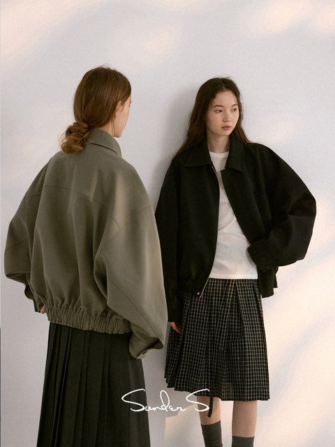 SONDERS Tennis Series Silhouette Slack Feeling Wool Blended Lapel ...