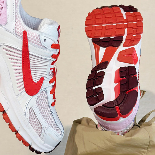 Nike women's shoes 2025 spring VOMERO 5 Valentine's Day limited retro ...