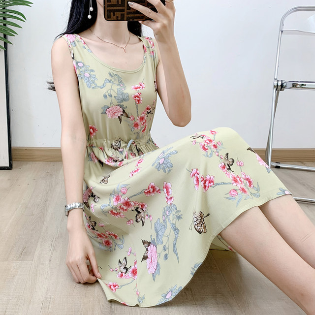 2024 new summer style petite short outer wear cotton silk dress ...
