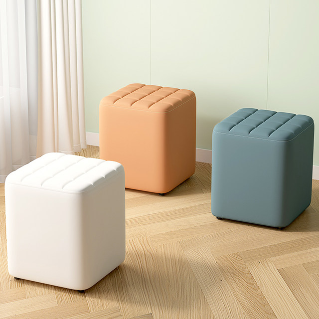 Simple door-to-door shoe stool sofa stool leather pier exhibition small ...