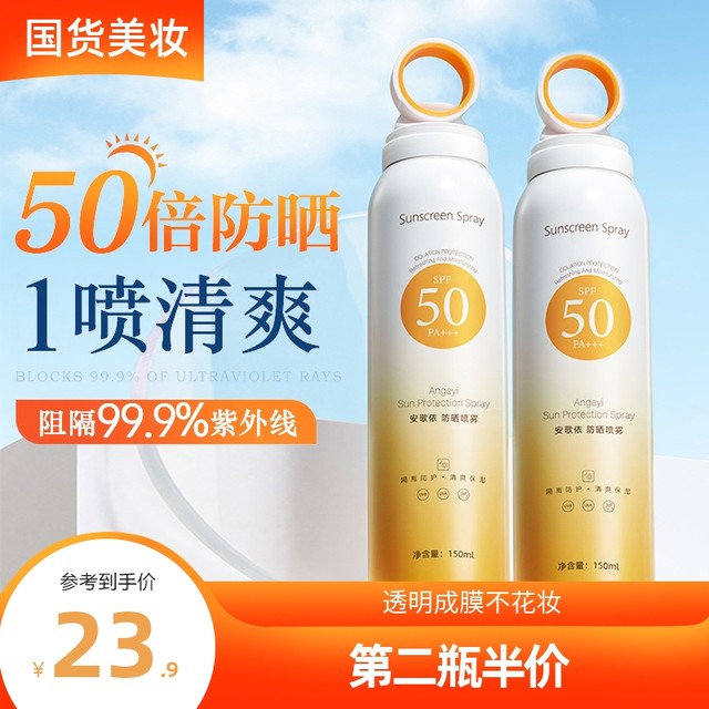 Small aperture sunscreen spray for whole body, colorless, transparent ...
