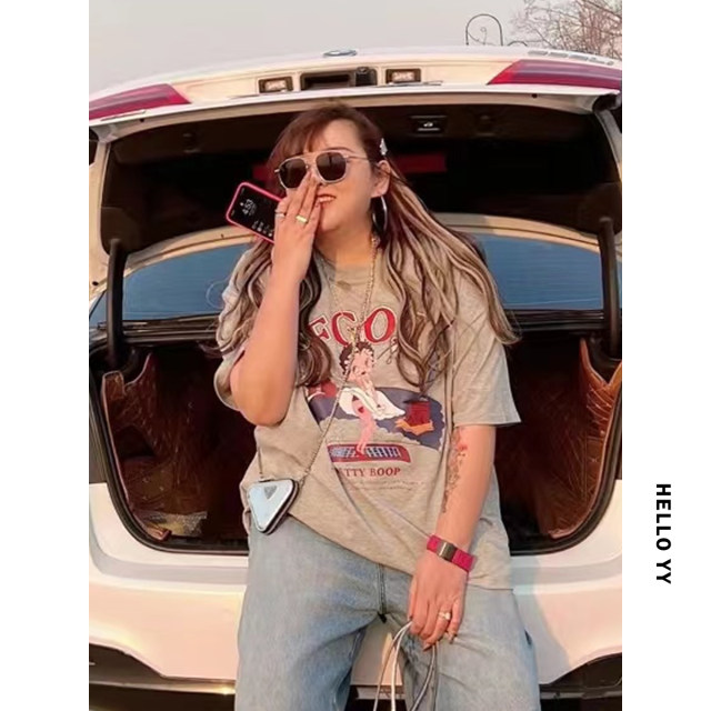 Helloyy European and American super -size women's cartoon card Betty ...