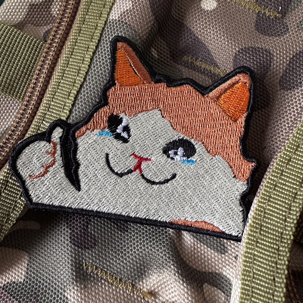 Encourage Like Cat Morale Badge Embroidery Creative Badge Tearful ...