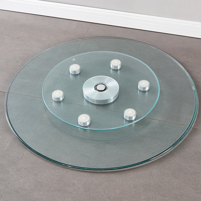 Dining table turntable household tempered glass round table turntable ...