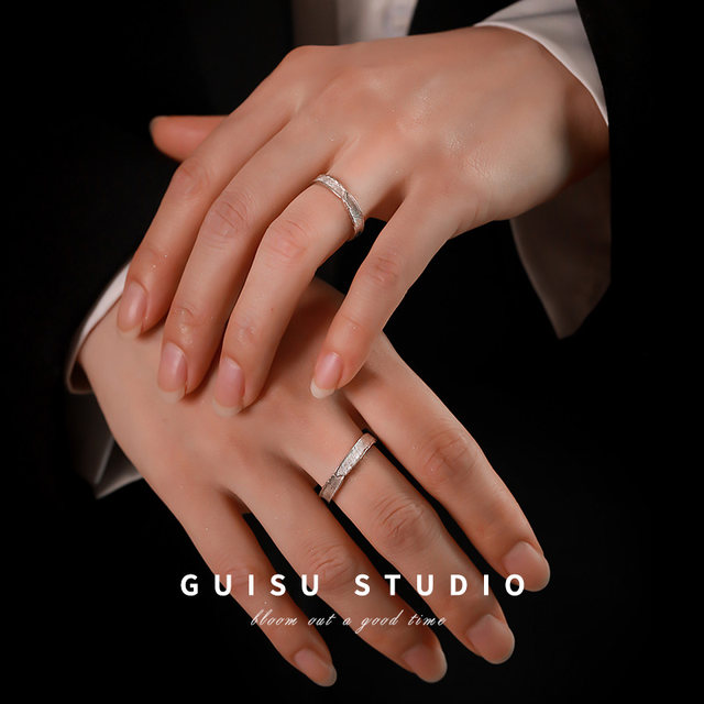 GUISU Guisu Xiaoquxing Niche Design Couple Ring High-end Men's and ...