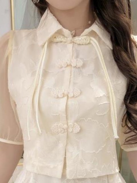 2023 autumn national atmosphere Gentle Chinese retro strap top high ...