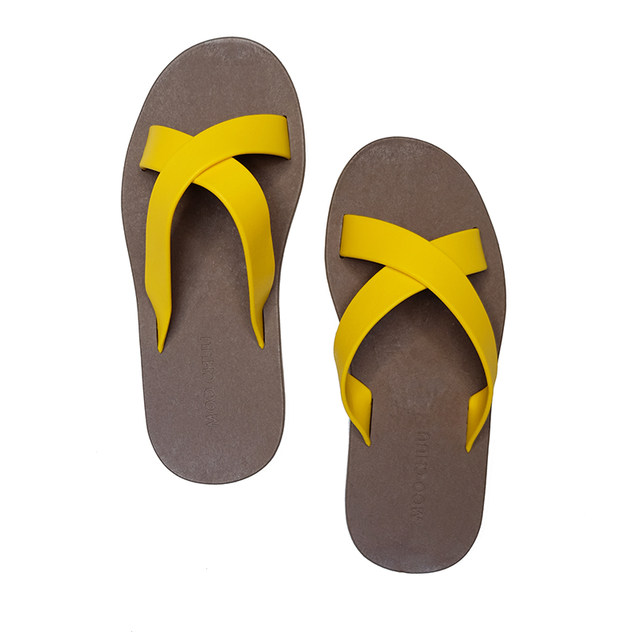 MOOCHUU Thai imported slippers men and women Xiaping heel home bathroom ...