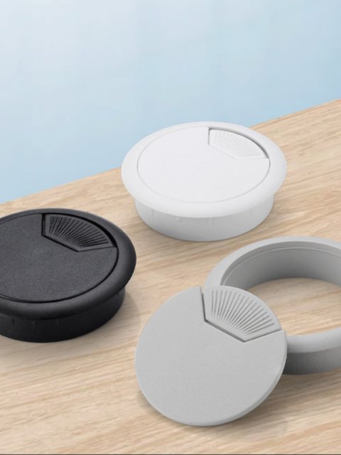 Office computer desk wire hole book table hole cover threading box ...