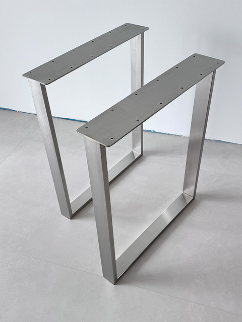 Solid wood large shelf table foot stainless steel table legs table leg ...