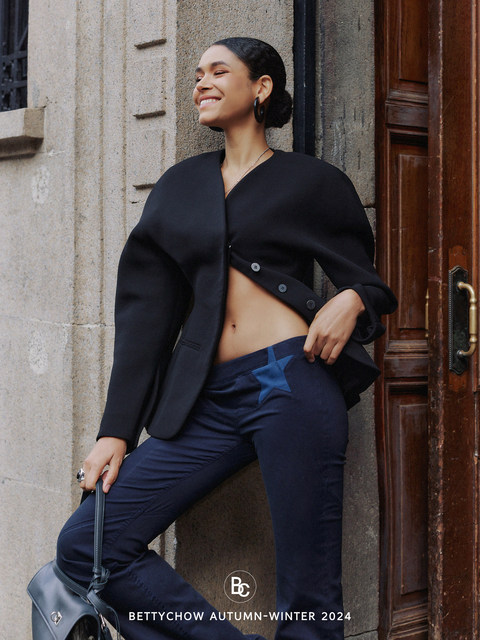 Bettychow Special Composite Fainer wide shoulder without shoulder seam Settings Simple Field ...