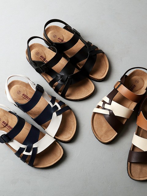 Men's sandals niche design sense weaving retro Roman shoe new outdoor ...