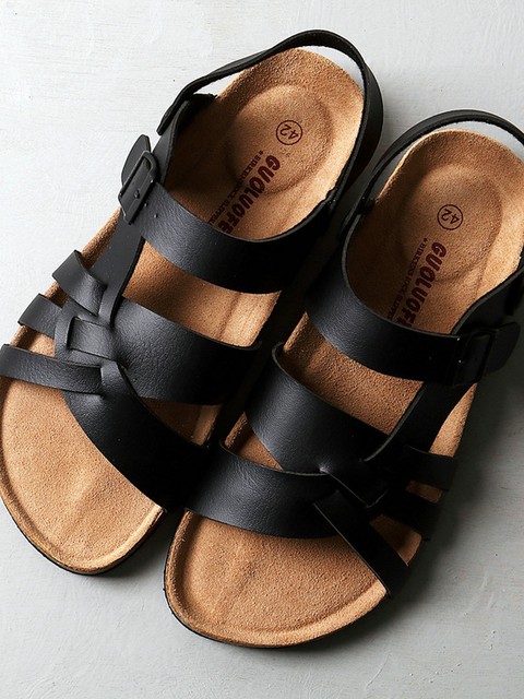 Men's sandals niche design sense weaving retro Roman shoe new outdoor ...