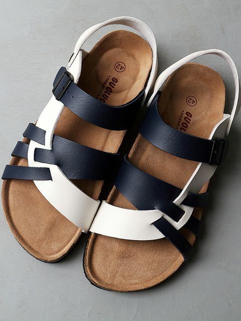 Men's sandals niche design sense weaving retro Roman shoe new outdoor ...