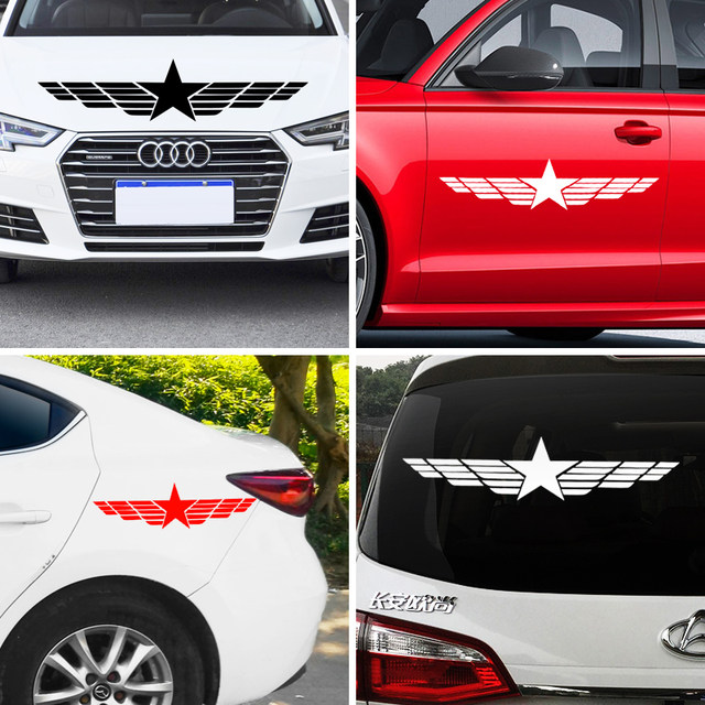 Five-pointed star car stickers car hood bonnet stickers front stickers ...