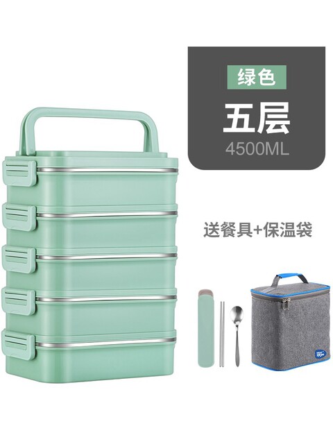 Insulation lunch box large -capacity multi -layer 304 stainless steel ...