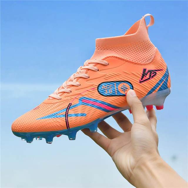 Children's football shoes autumn and winter warm boys' shoes AG long ...