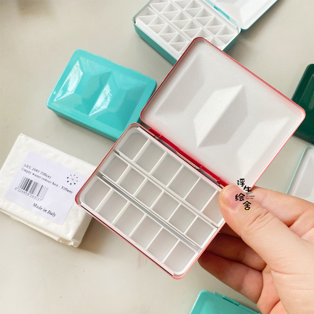 Italian FOME paint box heavy enamel watercolor paint box empty box ...