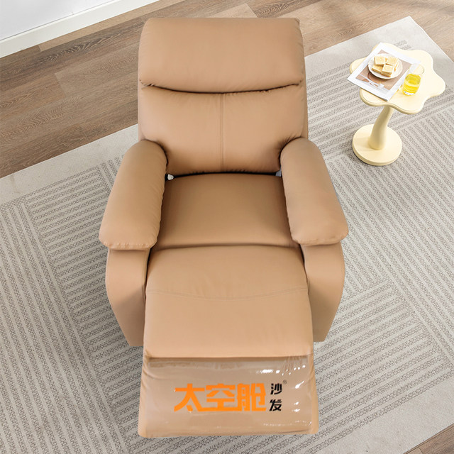 First class space capsule sofa cat claw leather small apartment sofa ...