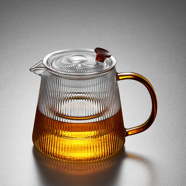 Glass teapot high temperature resistant thickened tea water separation ...