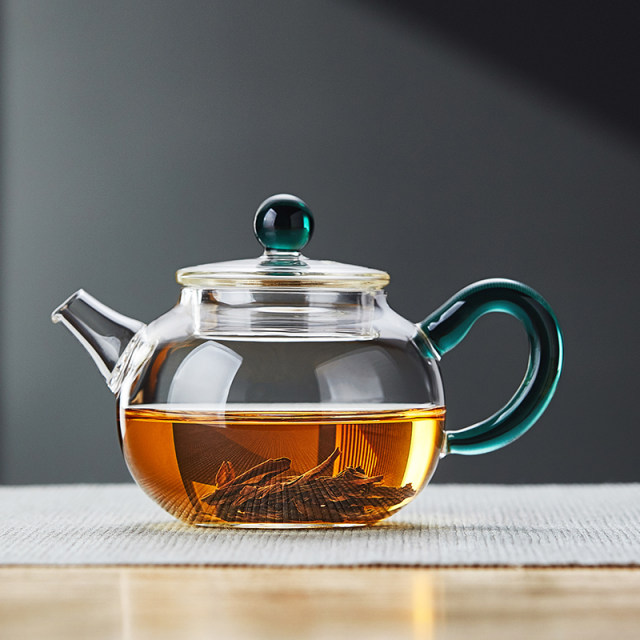 Small glass teapot with high temperature resistance, thickened tea and ...