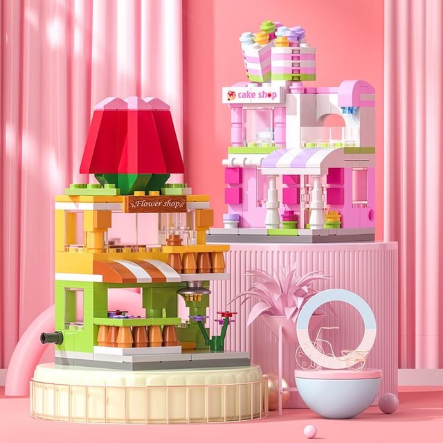 Lele Brothers Compatible with Lego Building Blocks Street View Particle ...