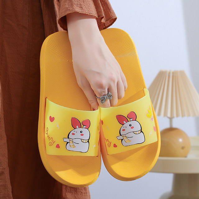EVA quiet slippers Female wearing summer home indoor anti -slip cartoon ...