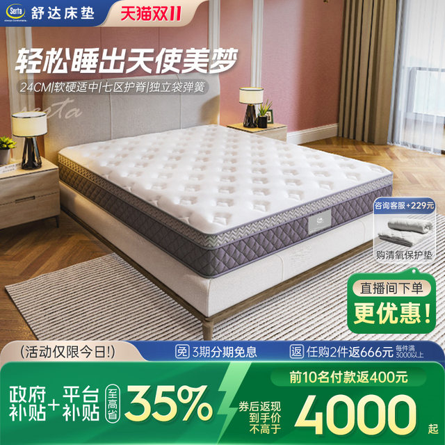 Serta/Serta Dream Angel Latex Mattress Independent Pocket Spring ...