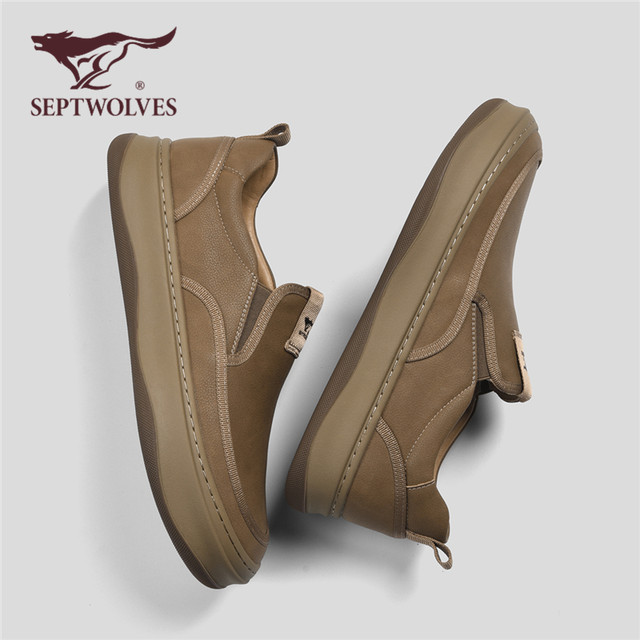 Septwolves casual leather shoes, slip-on men's shoes, winter 2024 new ...