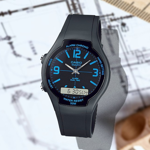 Casio men's watch casio dual display retro waterproof fashion casual ...