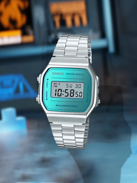 CASIO Casio STANDARD men's and women's retro-futuristic versatile niche couple watch A168WEM-2D