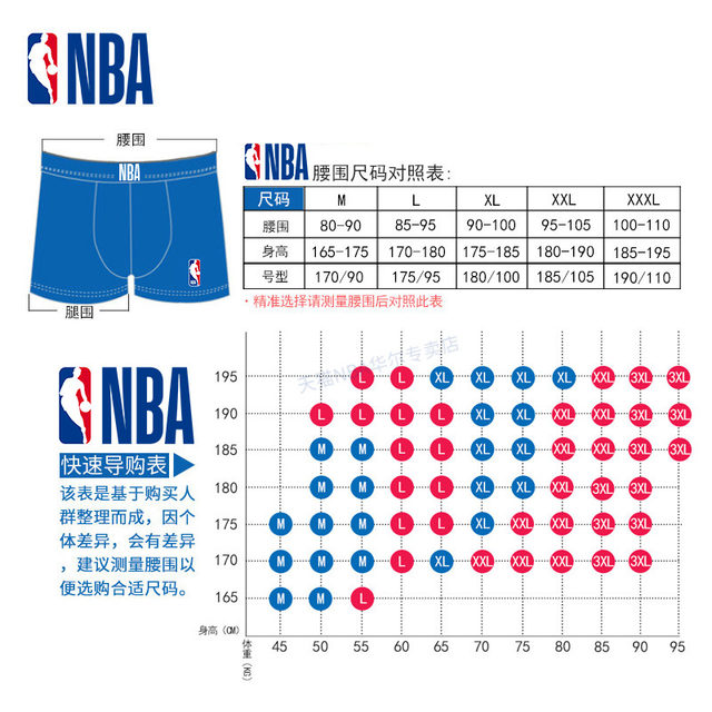 NBA men's underwear sports cotton youth boxer briefs tight sexy ...