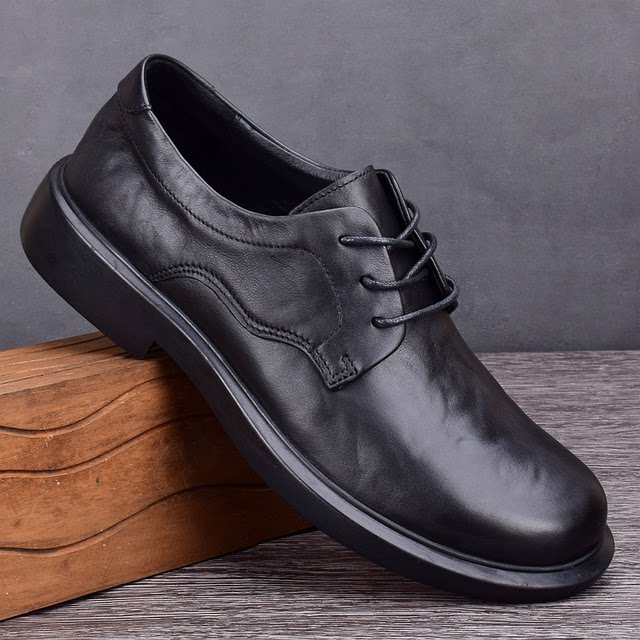 Foreign trade men's shoes genuine leather head layer cowhide soft ...