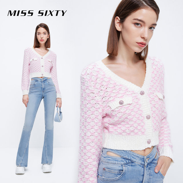 MISSSIXTY sweater temperament top small incense wind vitrus V -neck ...